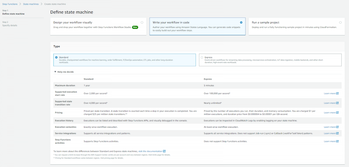 Integración de AWS Step Functions con ECS